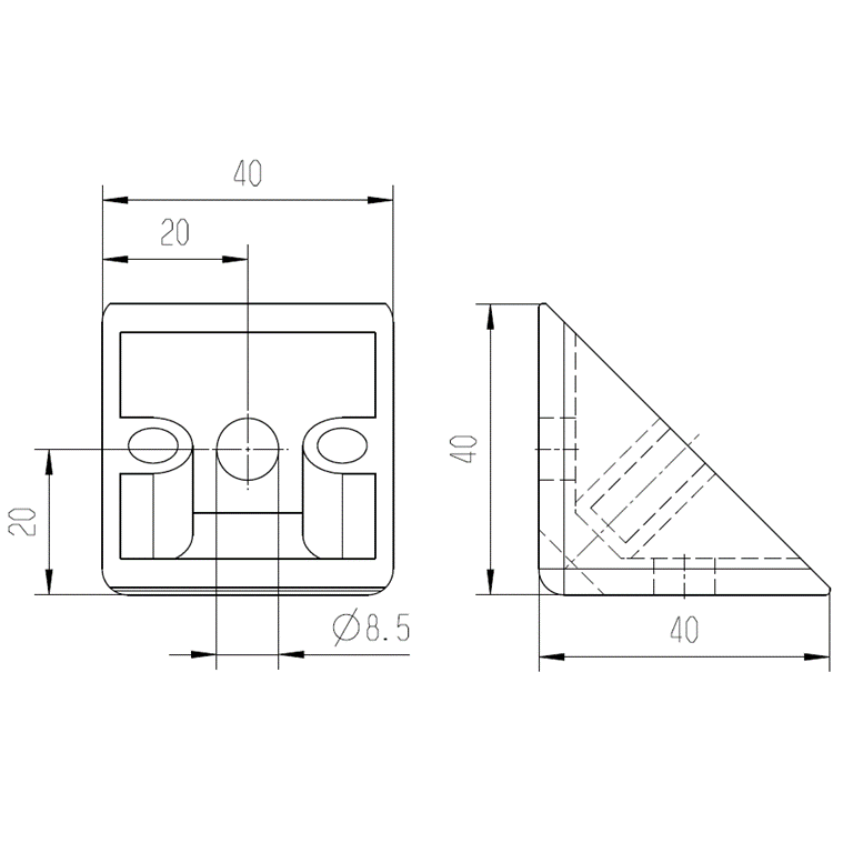 Angle Bracket 40x40 – IBG Automation Malta Ltd.