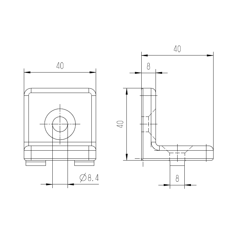 Angle Bracket (L-Shaped), 40x40 – IBG Automation Malta Ltd.
